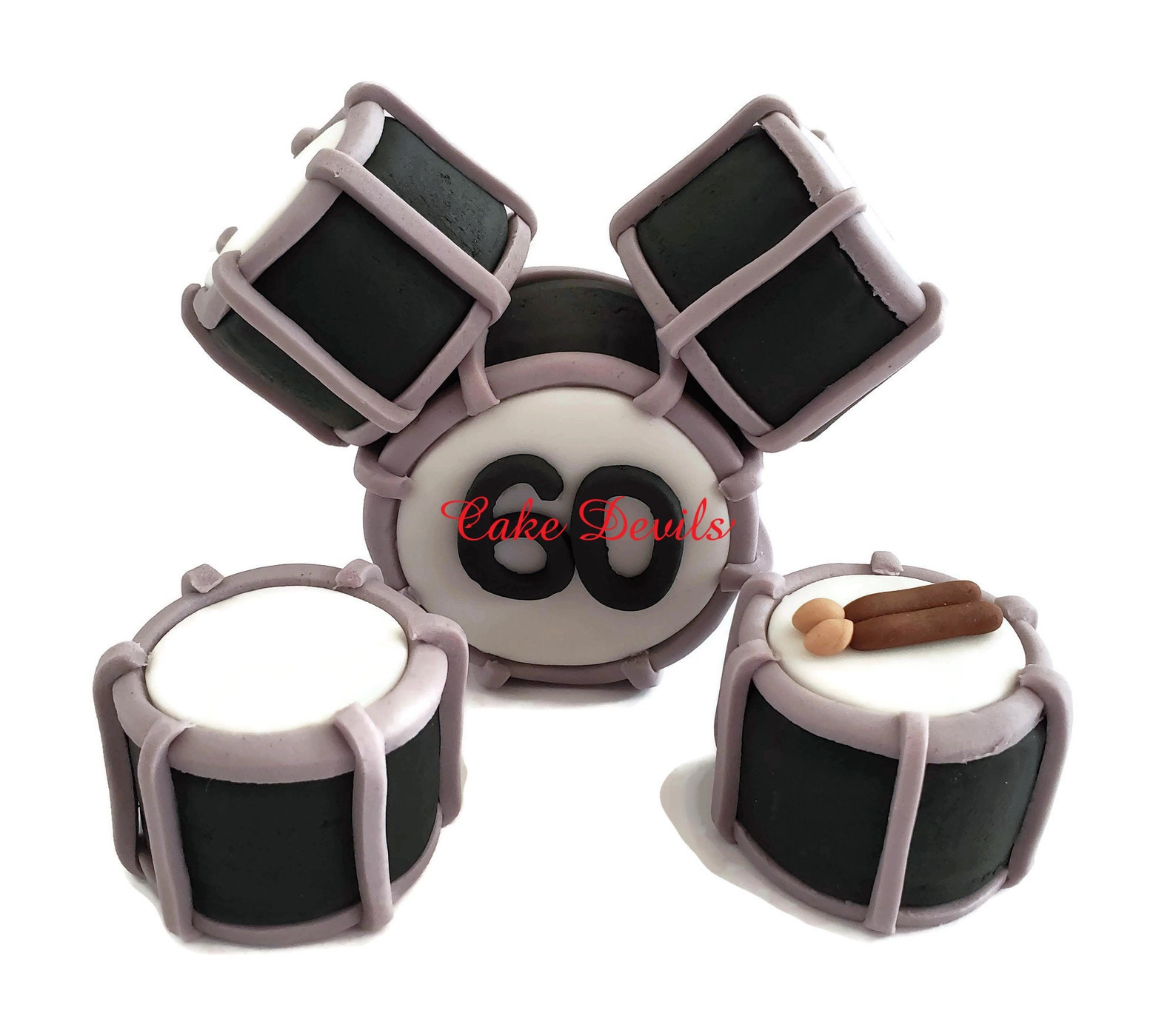 Fondant Drum Cake Topper Drummer Cake Decorations Fondant - Etsy