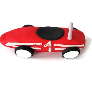 Fondant Classic Race Car Cake Topper, Vintage Car Cake Decoration ...