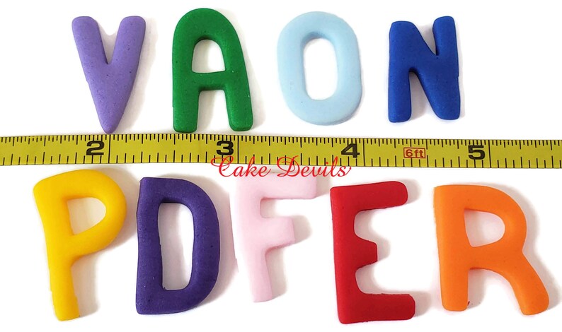 Fondant Letters Handmade Edible Fondant Block Letters Cake - Etsy