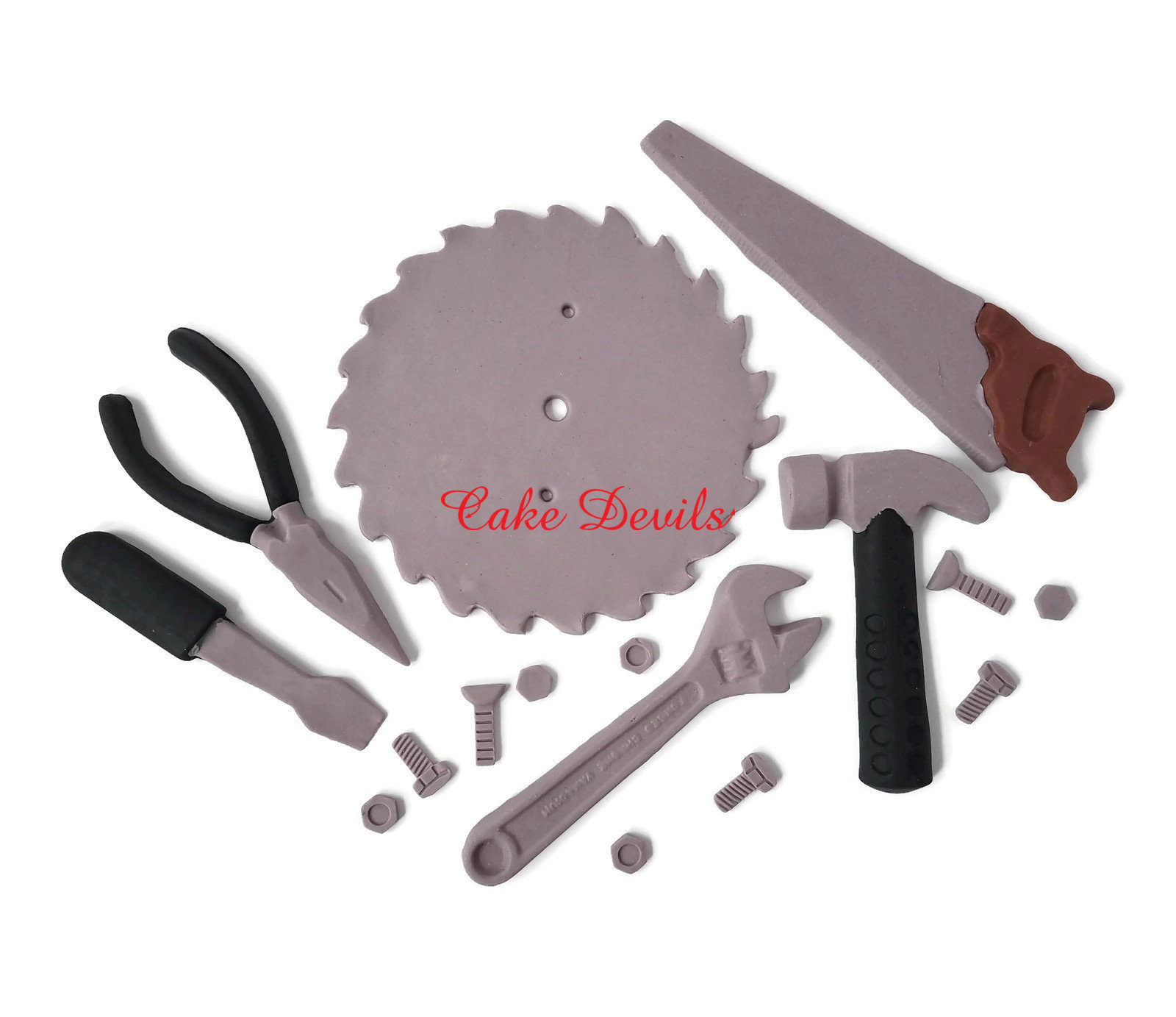 Tool Party Cake Toppers, Colorful Tools Cake Decorations, Handyman Cake ...