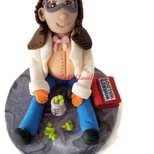 Scientist Cake Topper, Handmade Fondant Cake Decoration, Science ...