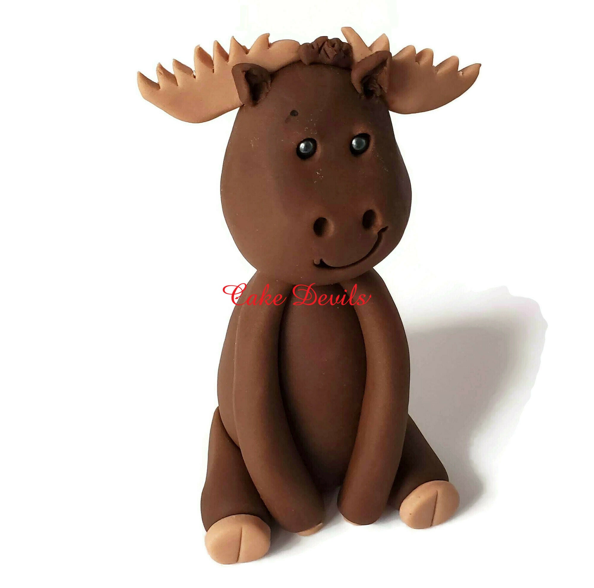 Fondant Moose Cake Topper A Perfect Fit With the Fondant - Etsy
