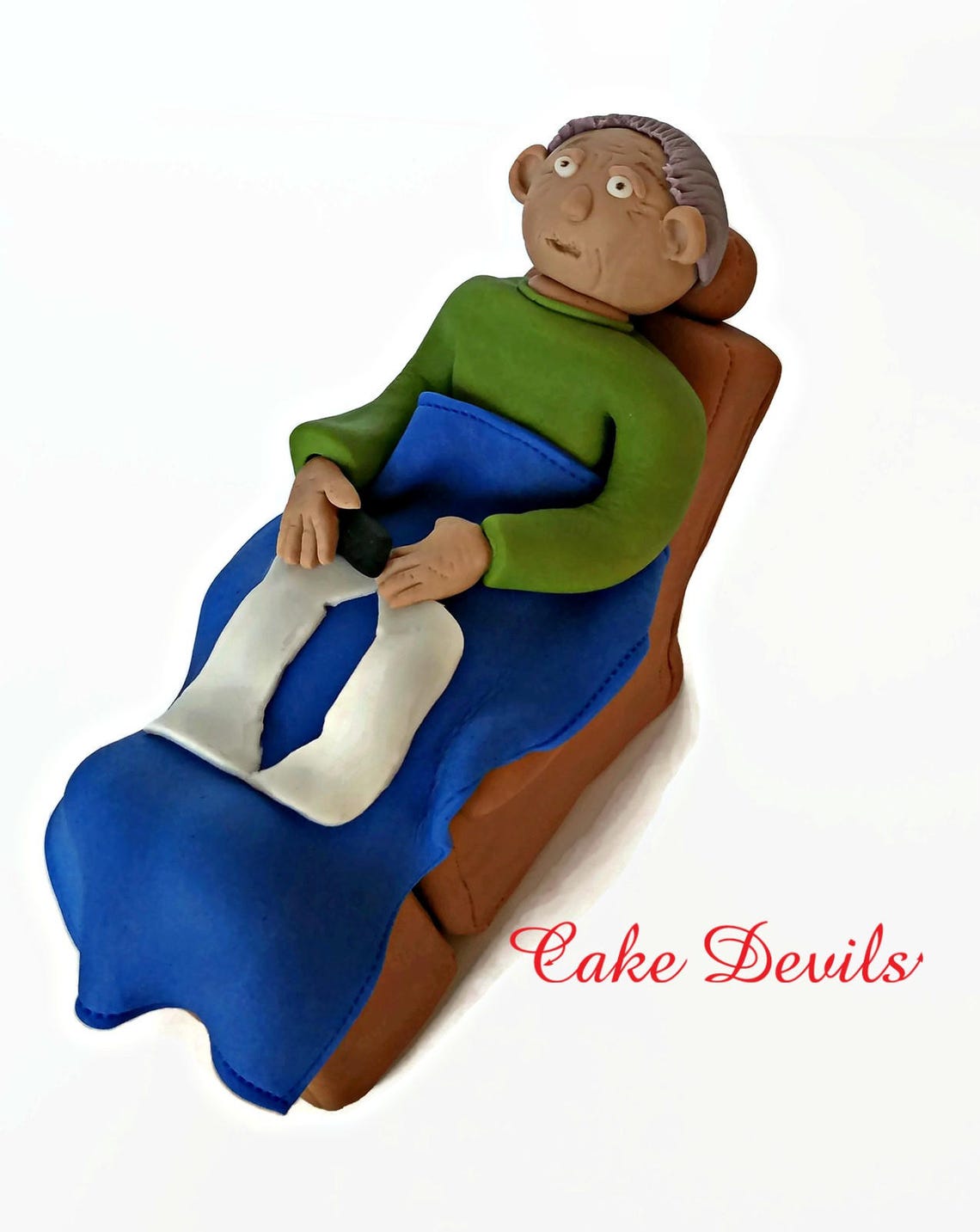 Retirement Cake Topper Man Cake in Chair Topper Fondant - Etsy