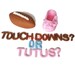 Tutus or Touchdowns Fondant Gender Reveal Cake Toppers, Fondant ...