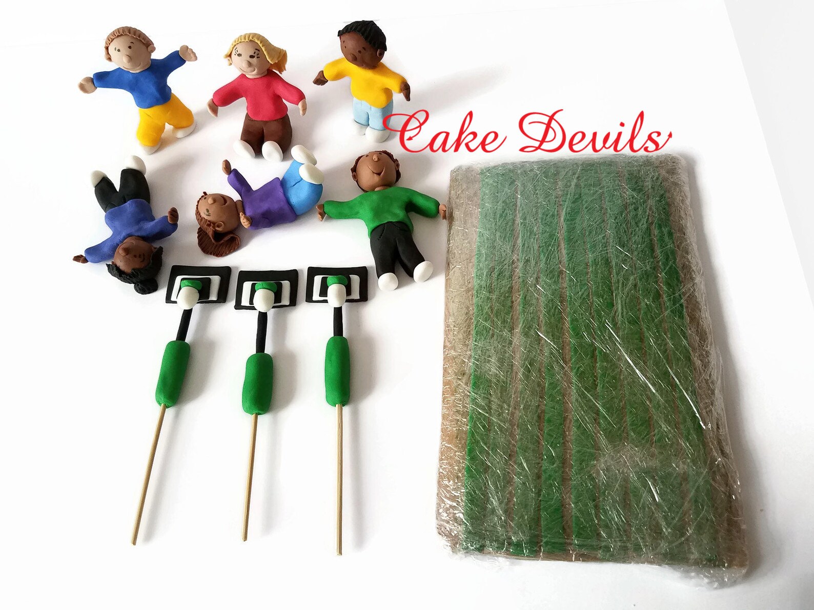 Jumping Party Trampoline Cake Toppers Bounce House Cake - Etsy