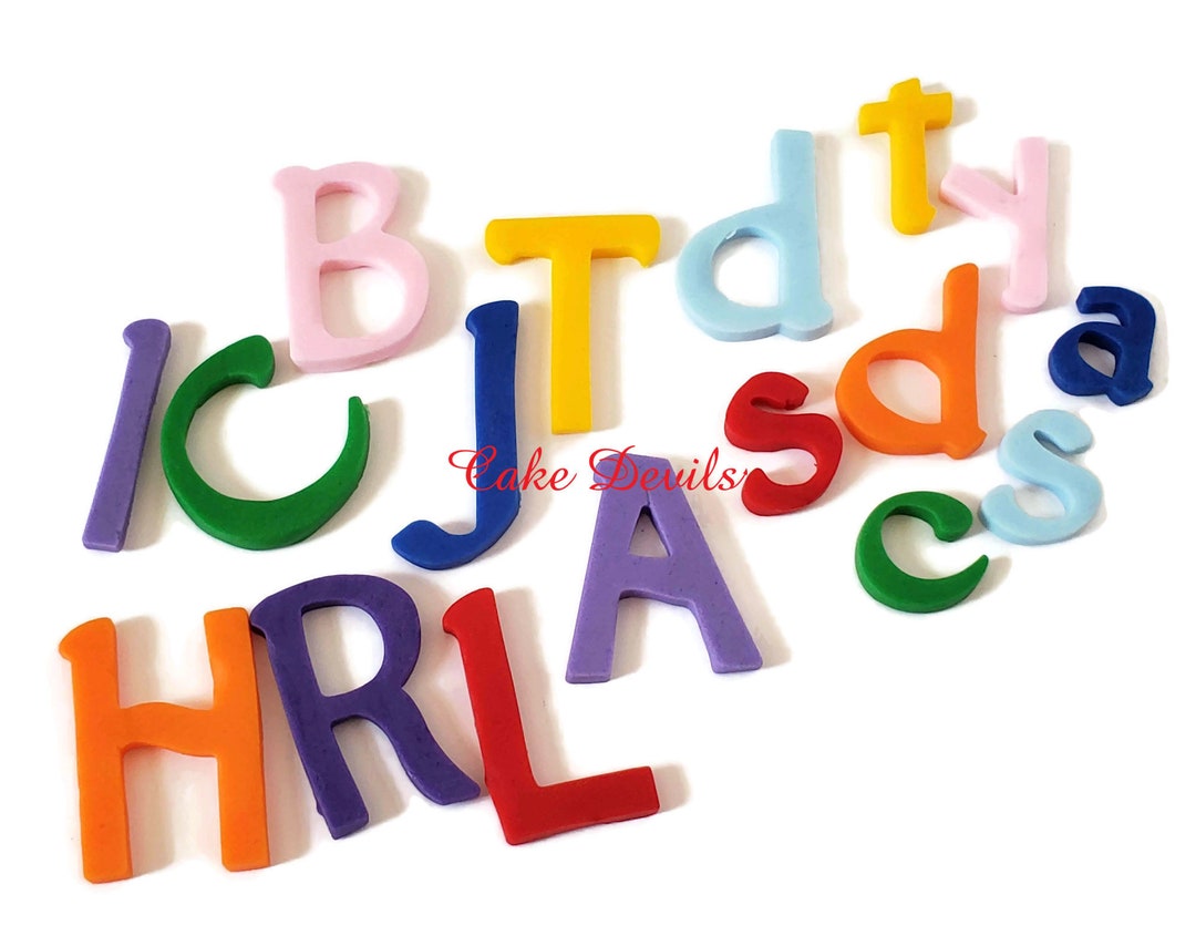 Fondant Letters, Handmade Edible Upper and Lower Case Fondant Letters ...