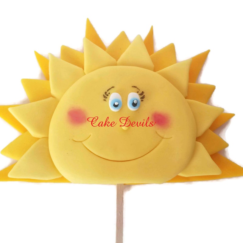 Sun Cake Topper - Etsy