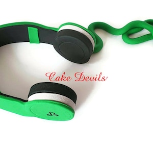 Fondant Headphones Cake Topper, Music Cake Decorations, DJ, Disc Jockey ...