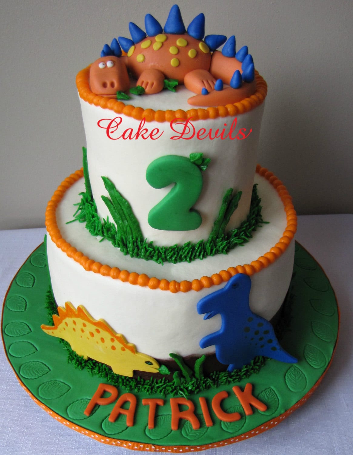 Fondant Dinosaur Cake Topper Handmade Edible Dinosaur Cake - Etsy