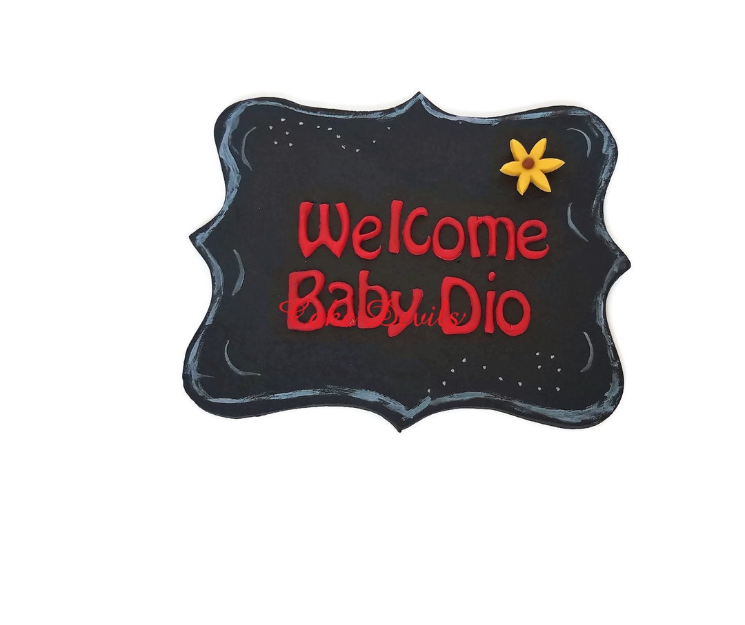 Personalized Fondant Plaque / Banner for Cake, Sign for Cake, Happy ...