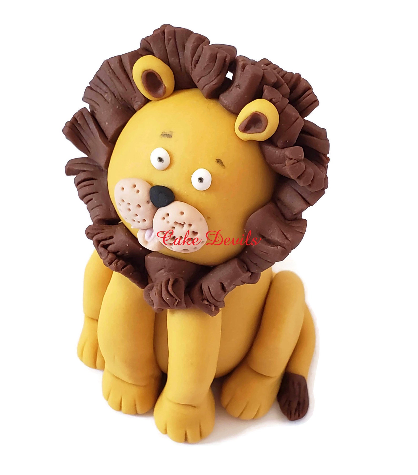 Fondant Lion, Lion Cake Topper, King of the Jungle, Birthday Party Cake ...