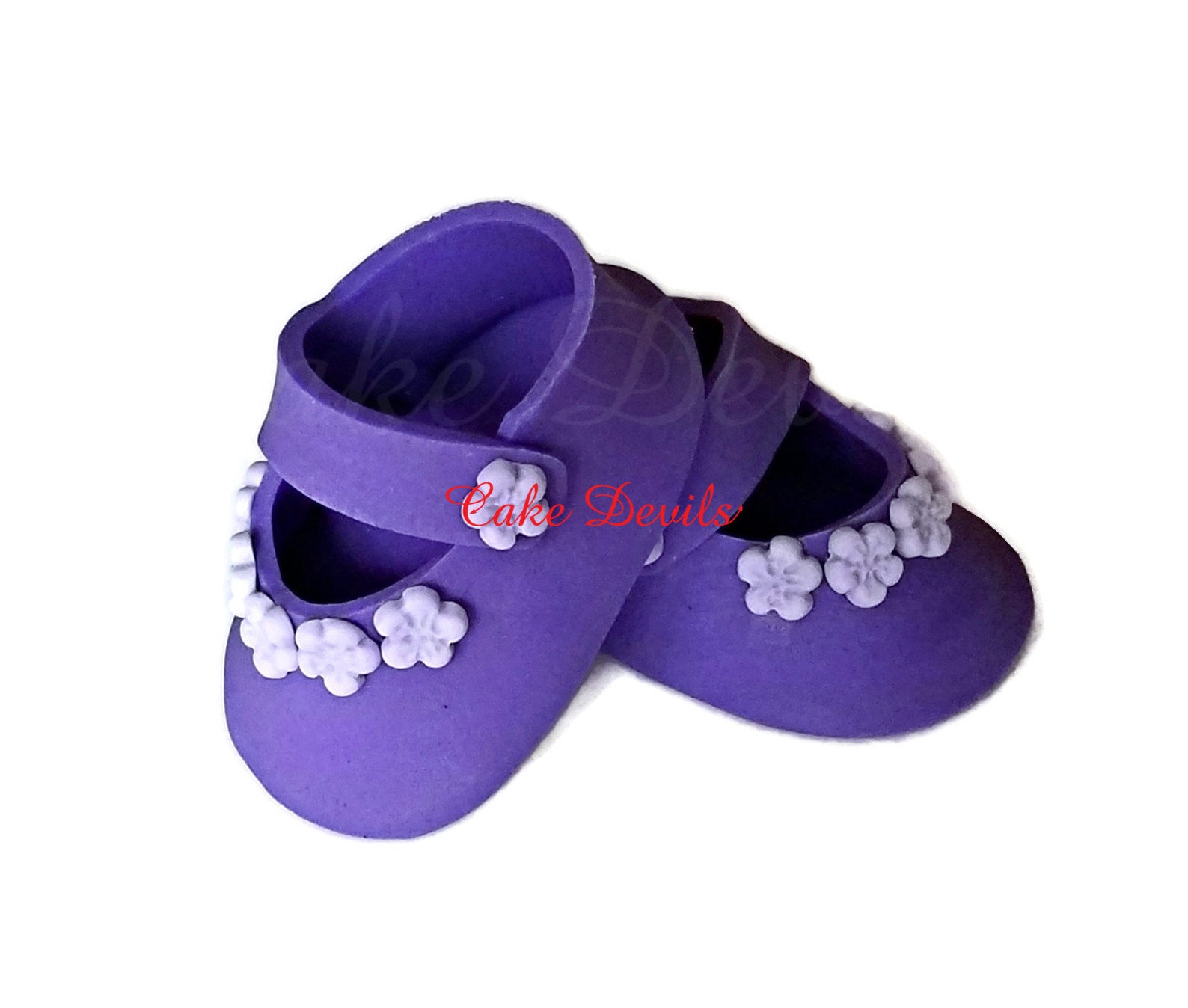 Baby Shower Shoes Cake Topper, Fondant Baby Booties With Flowers, Cake ...