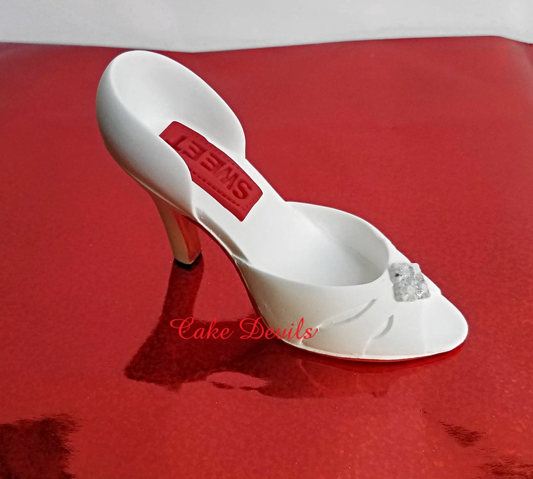 High Heel Cake Topper, Stiletto Cake Topper, Fondant Shoe, Sugar Paste ...