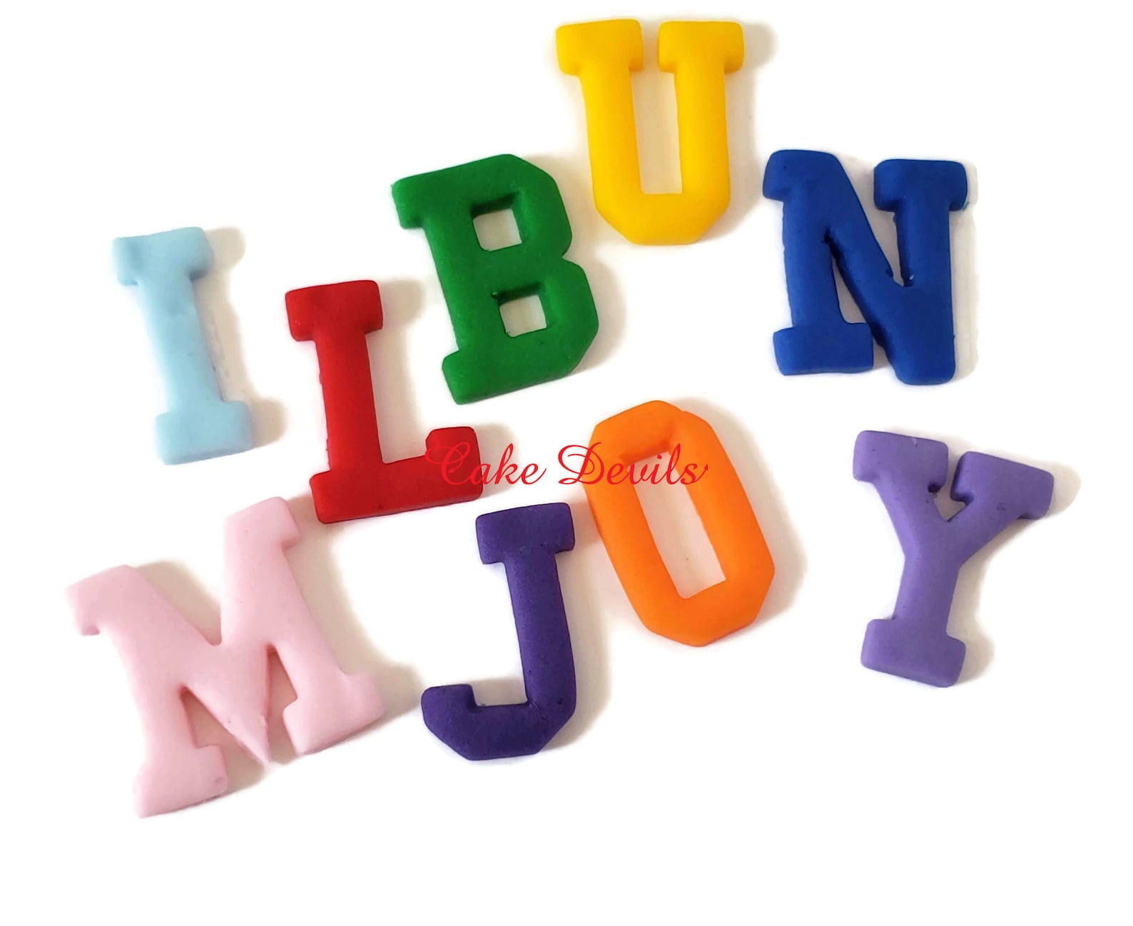 Fondant Letters Handmade Edible Fondant Collegiate Letters - Etsy