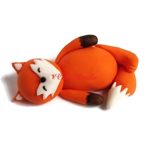 Fondant Sleeping Fox Cake Topper, Fox Cake Decoration, We Can Bearly ...