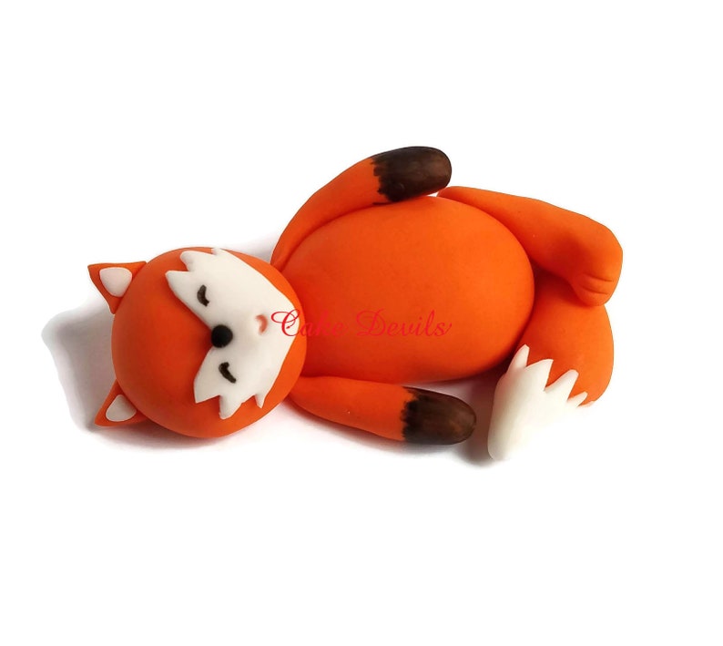 Fondant Sleeping Fox Cake Topper, Fox Cake Decoration, We Can Bearly ...
