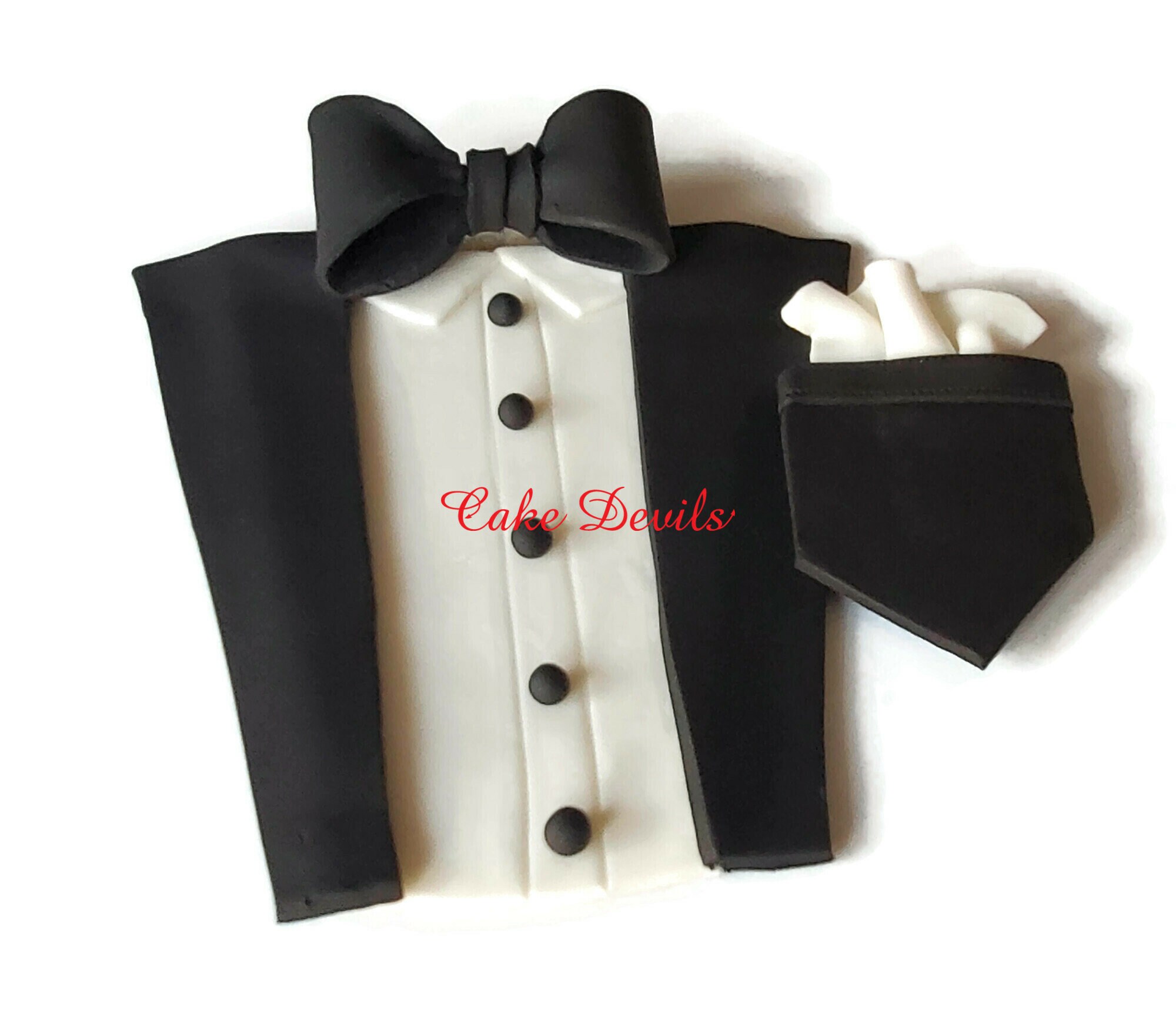 Fondant Man Tuxedo Cake Toppers Faux Suit Tuxedo Cake - Etsy