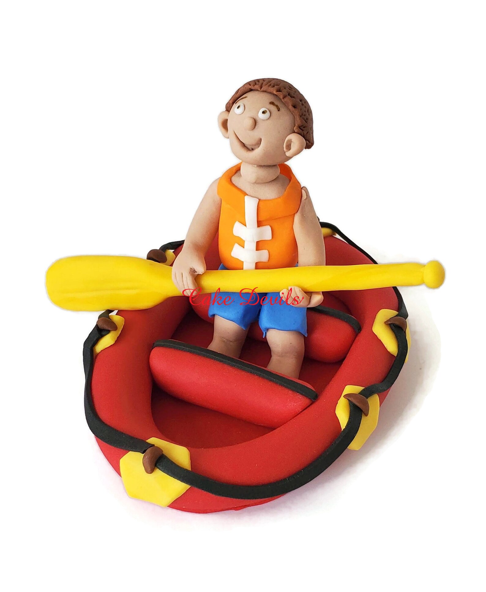Fondant White Water Rafting Cake Topper Set With Optional - Etsy