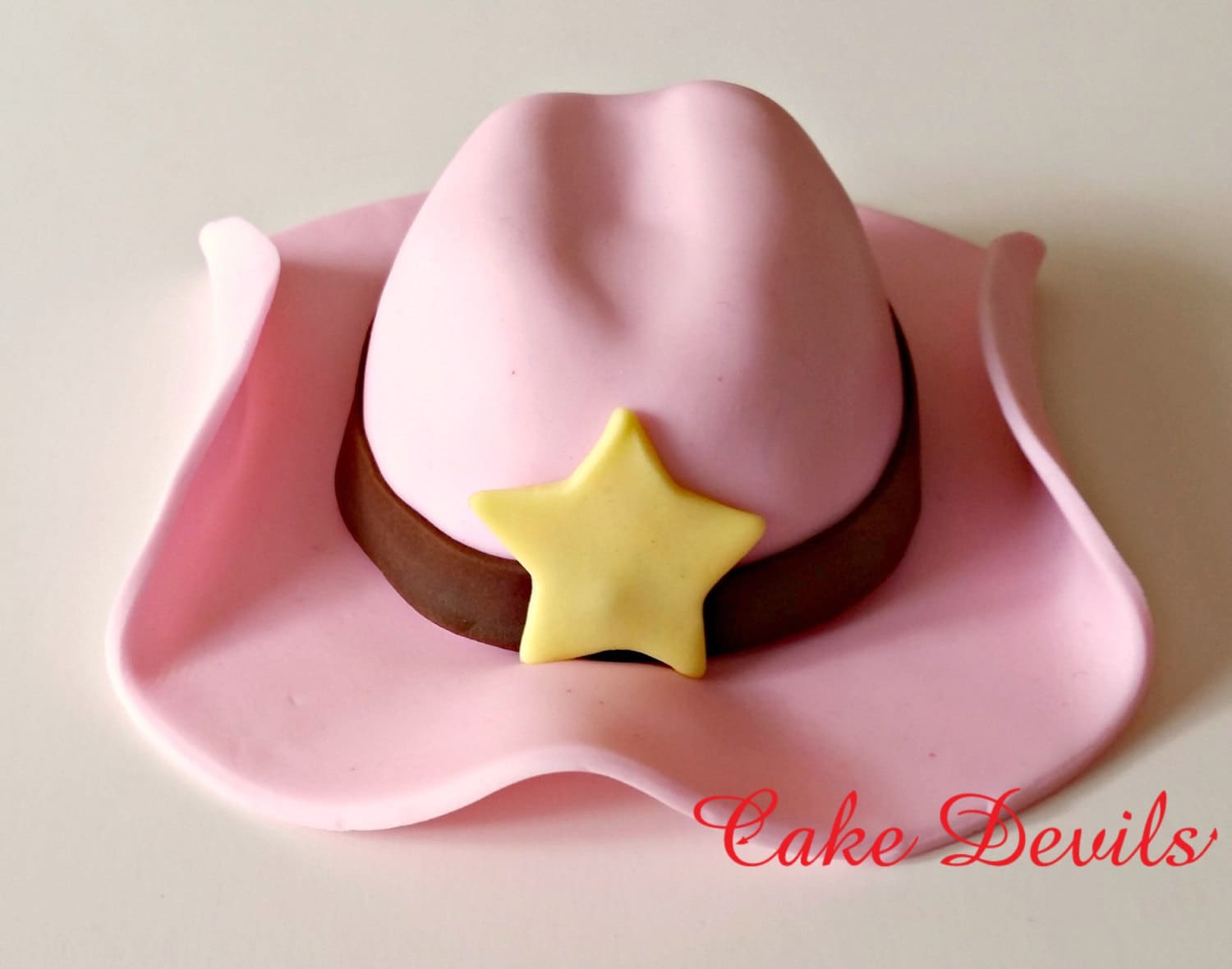 Cowboy Hat Fondant Cupcake Toppers Handmade Edible Cowgirl - Etsy