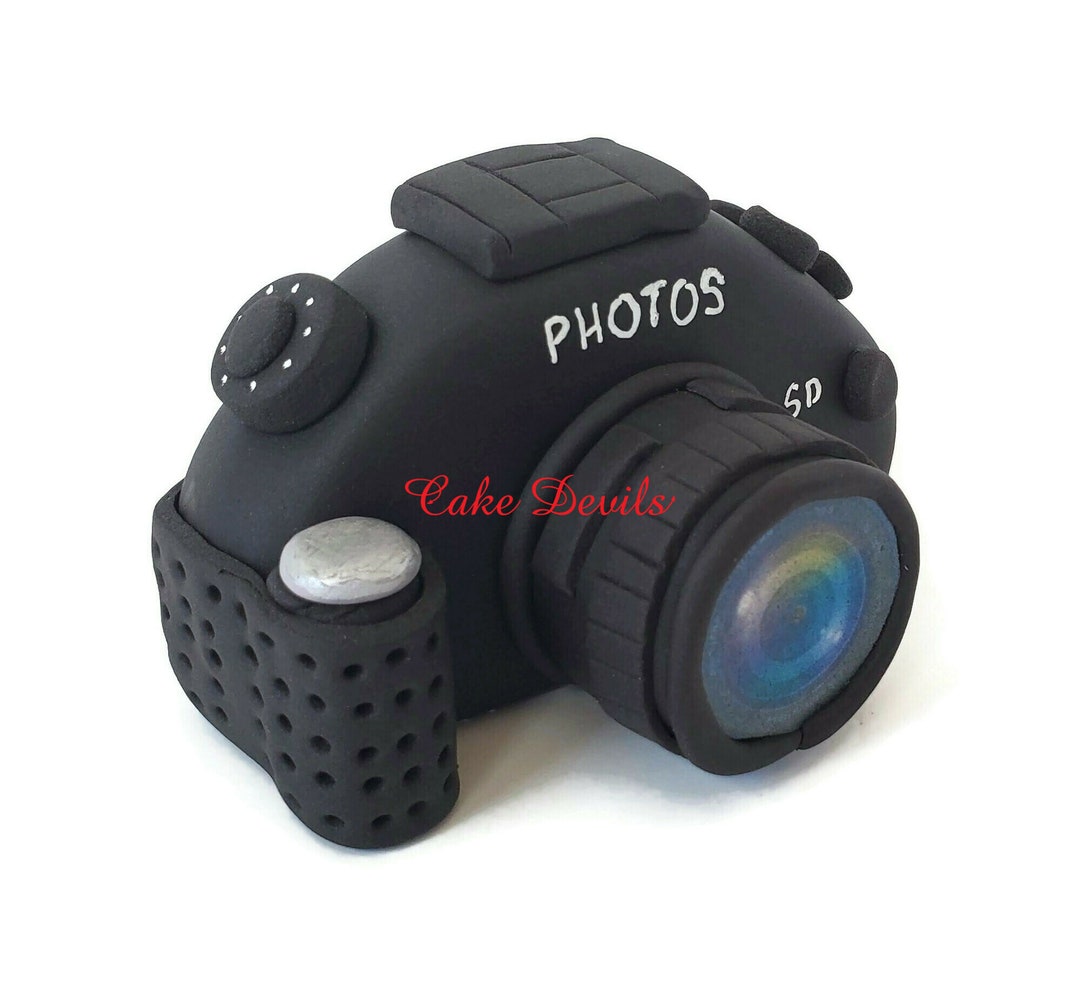 Fondant Camera Cake Toppers, DSLR Cake Decoration, Great for a ...