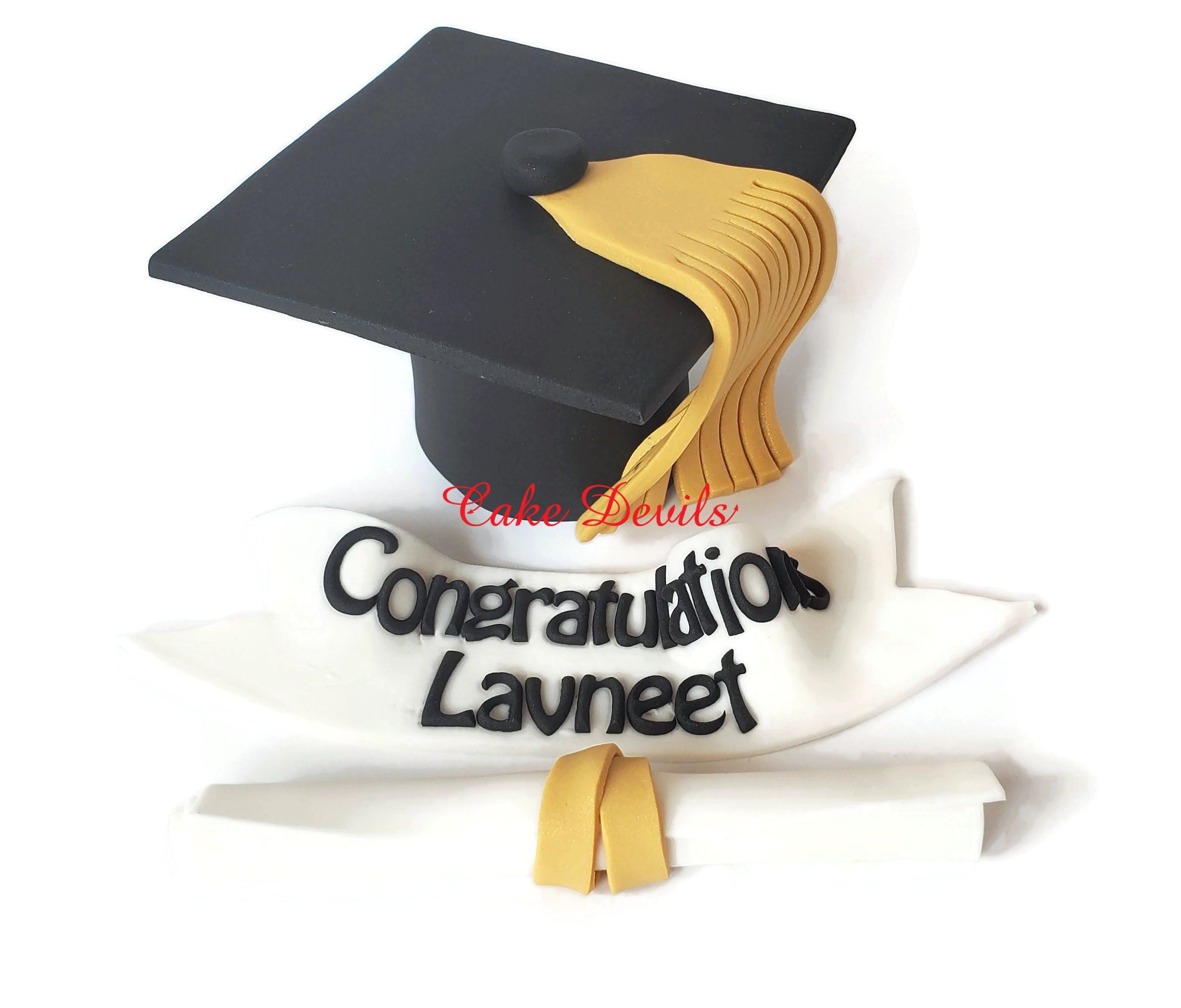 Graduation Cake Toppers Graduation Cap Congratulations | Etsy