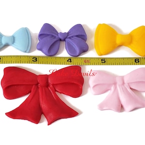 1 Dozen Fondant Bows, Handmade Edible Small Fondant Bow Cake Toppers ...