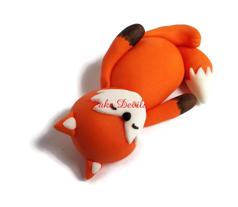 Fondant Sleeping Fox Cake Topper, Fox Cake Decoration, We Can Bearly ...