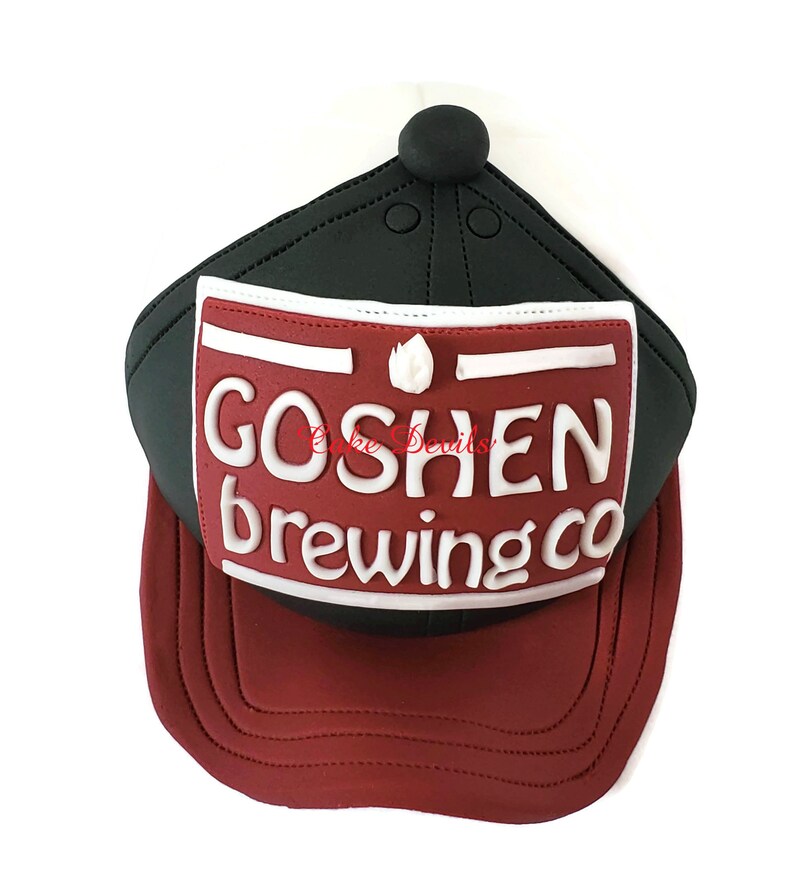 Fondant Baseball Cap Cake Topper, Personalized Two Toned Baseball Cap ...