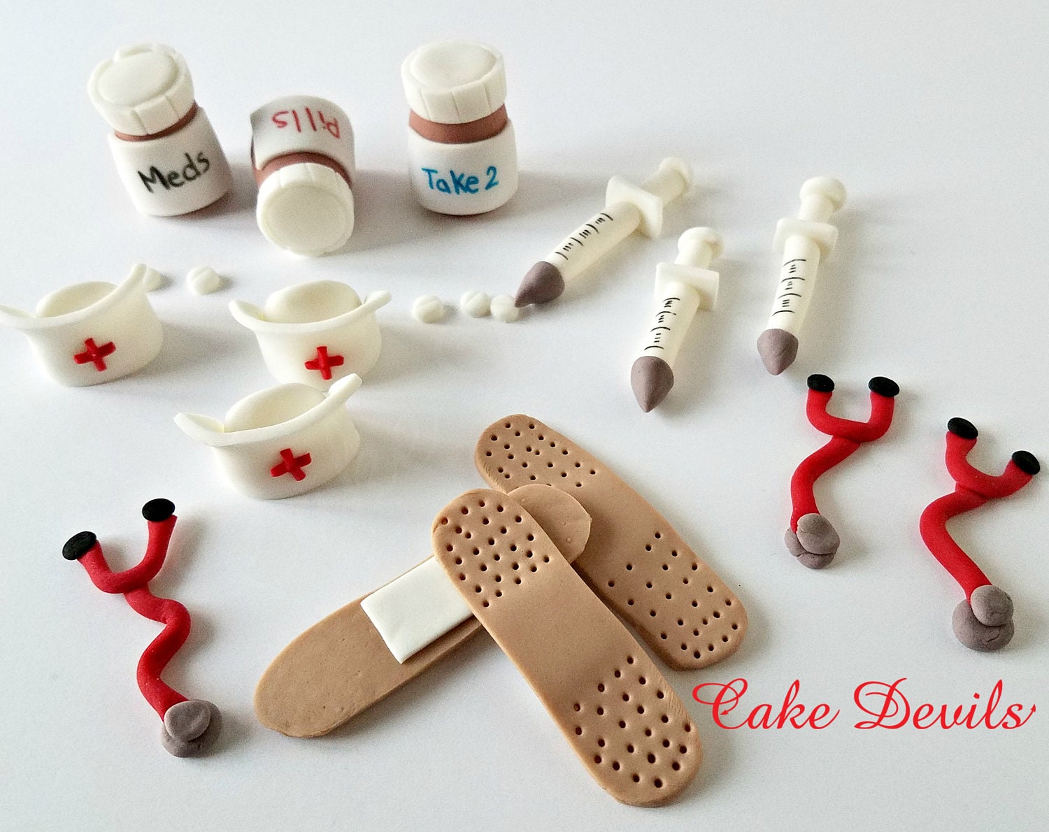 Baking stethoscope edible nursing items edible fondant nurse items ...