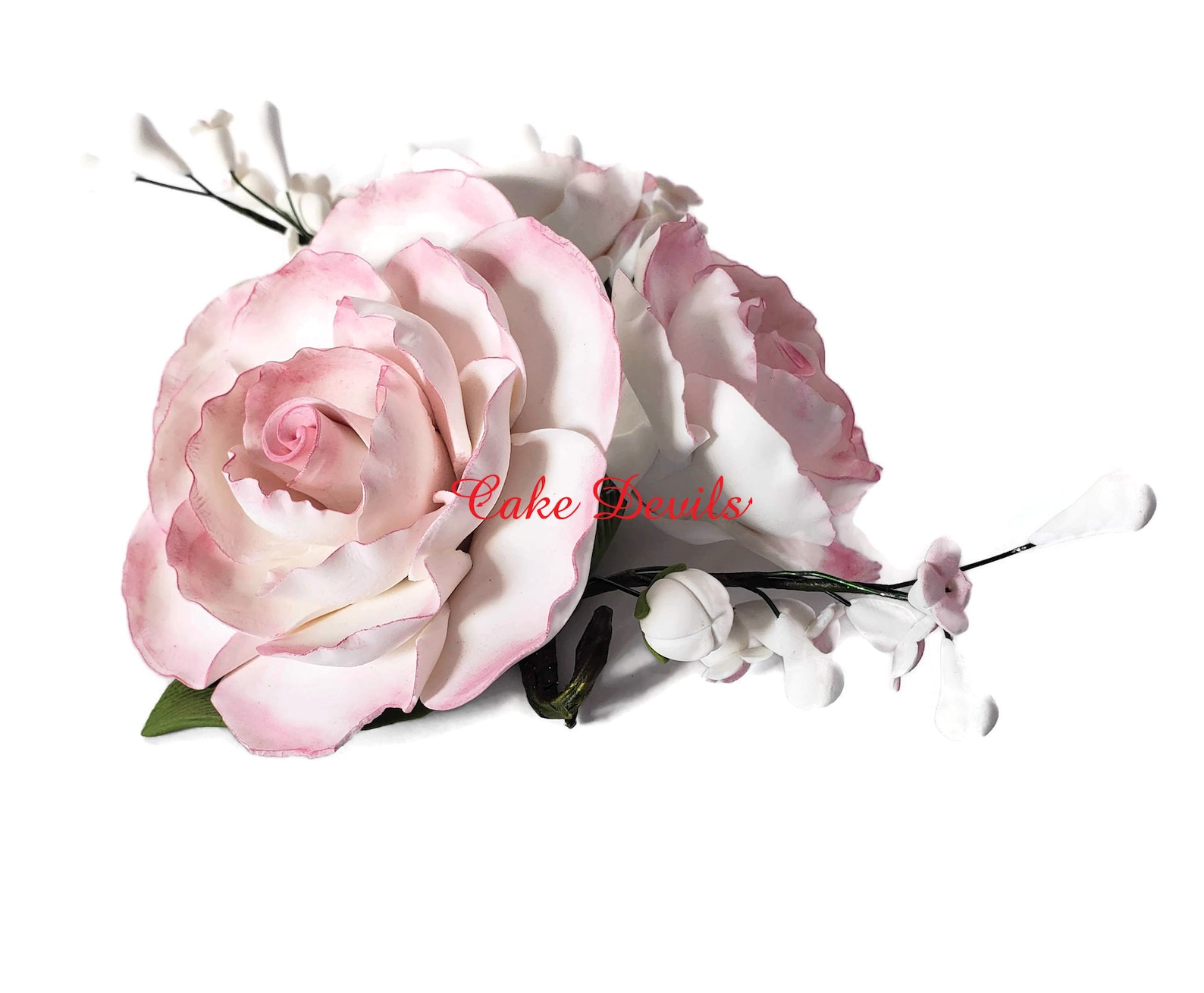 Fondant Flower Cake Topper Spray Floral Wedding Cake Topper - Etsy