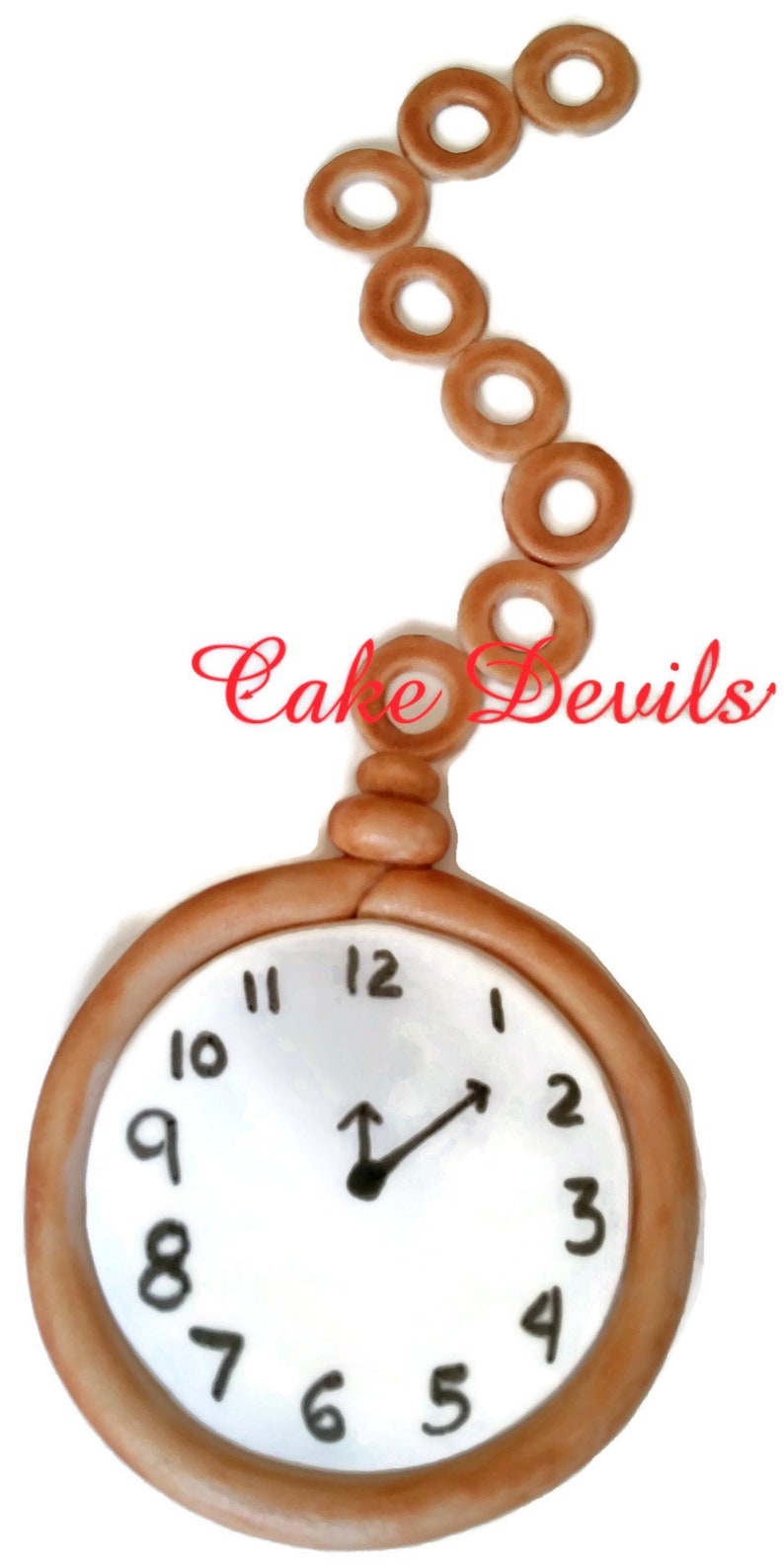 Fondant Pocket Watch Cake Decoration, Watch Cake Topper, Gift of Time ...