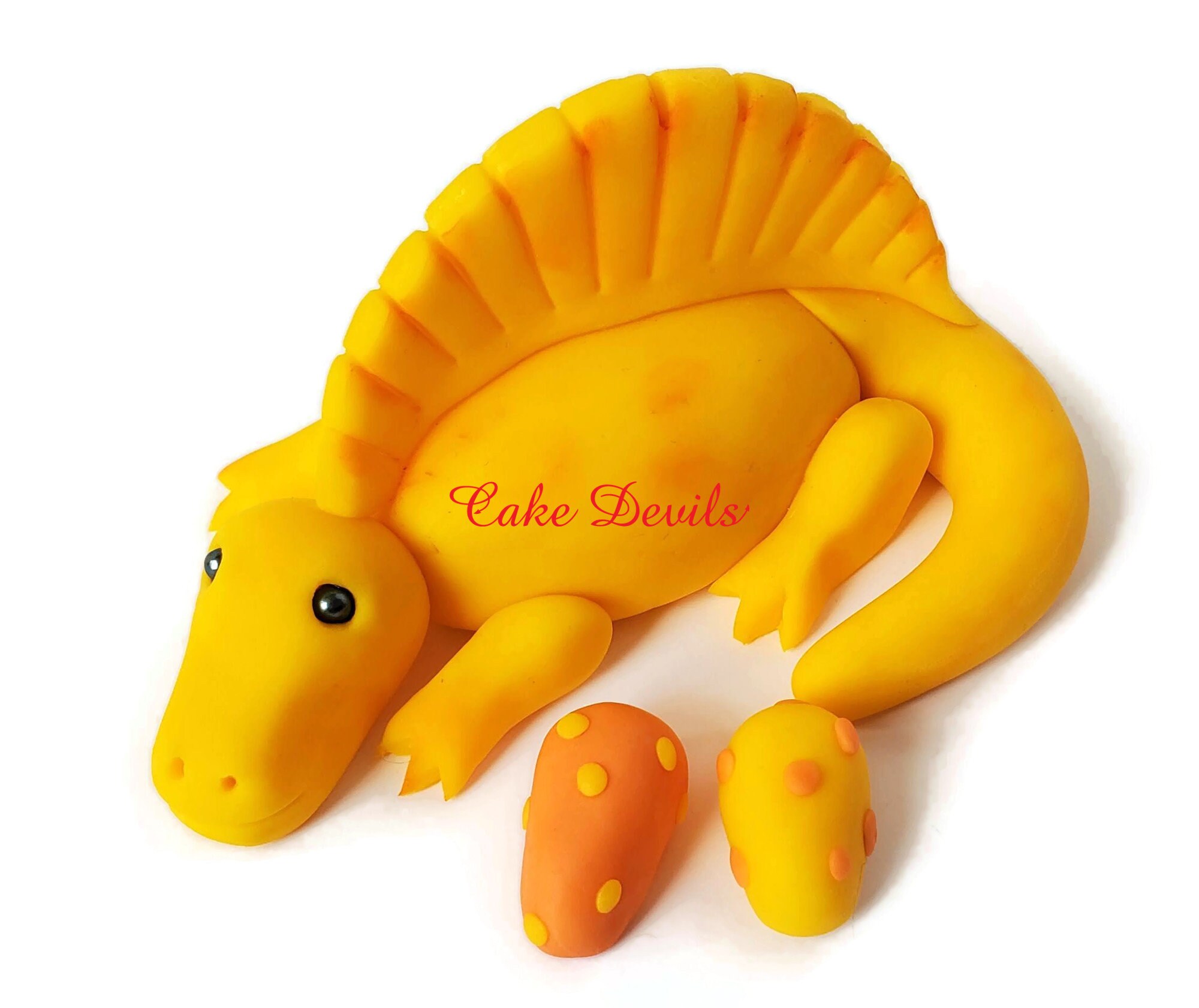 Fondant Spinosaurus Dinosaur Cake Topper, Handmade Dinosaur Cake ...