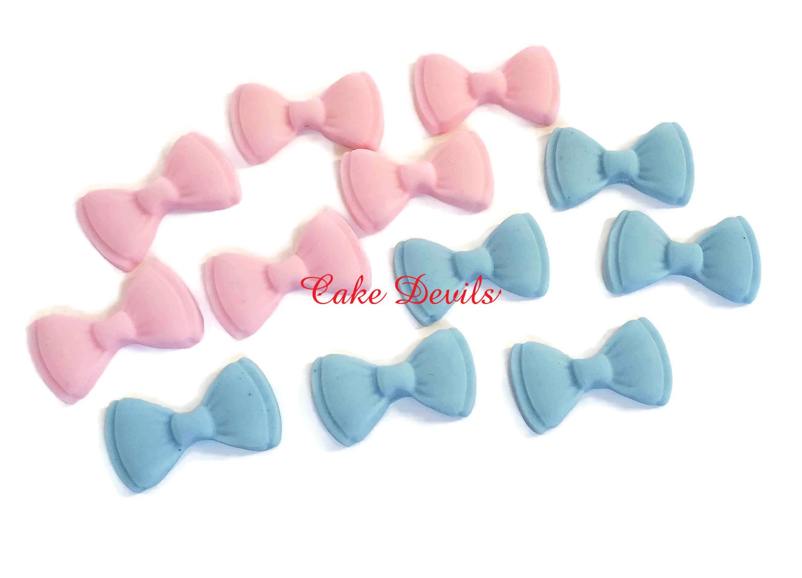 1 Dozen Fondant Bows Handmade Edible Small Fondant Bow Cake - Etsy