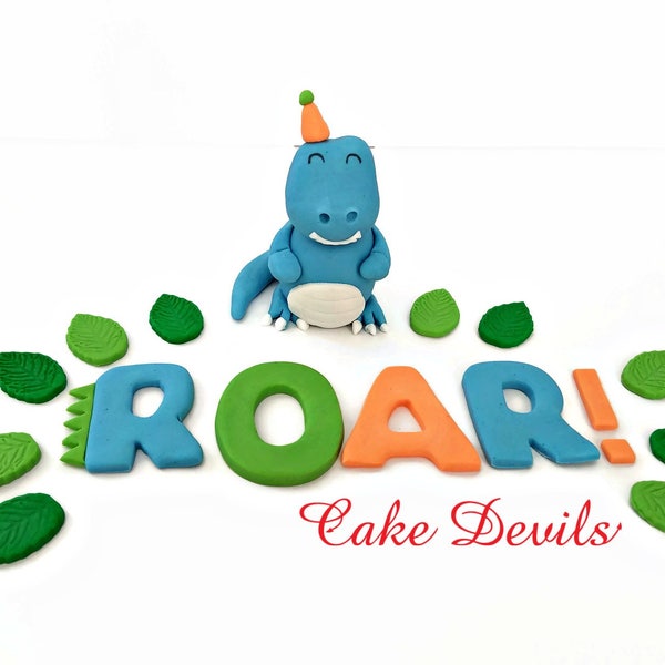 First Birthday Dinosaur Cake Topper - Etsy