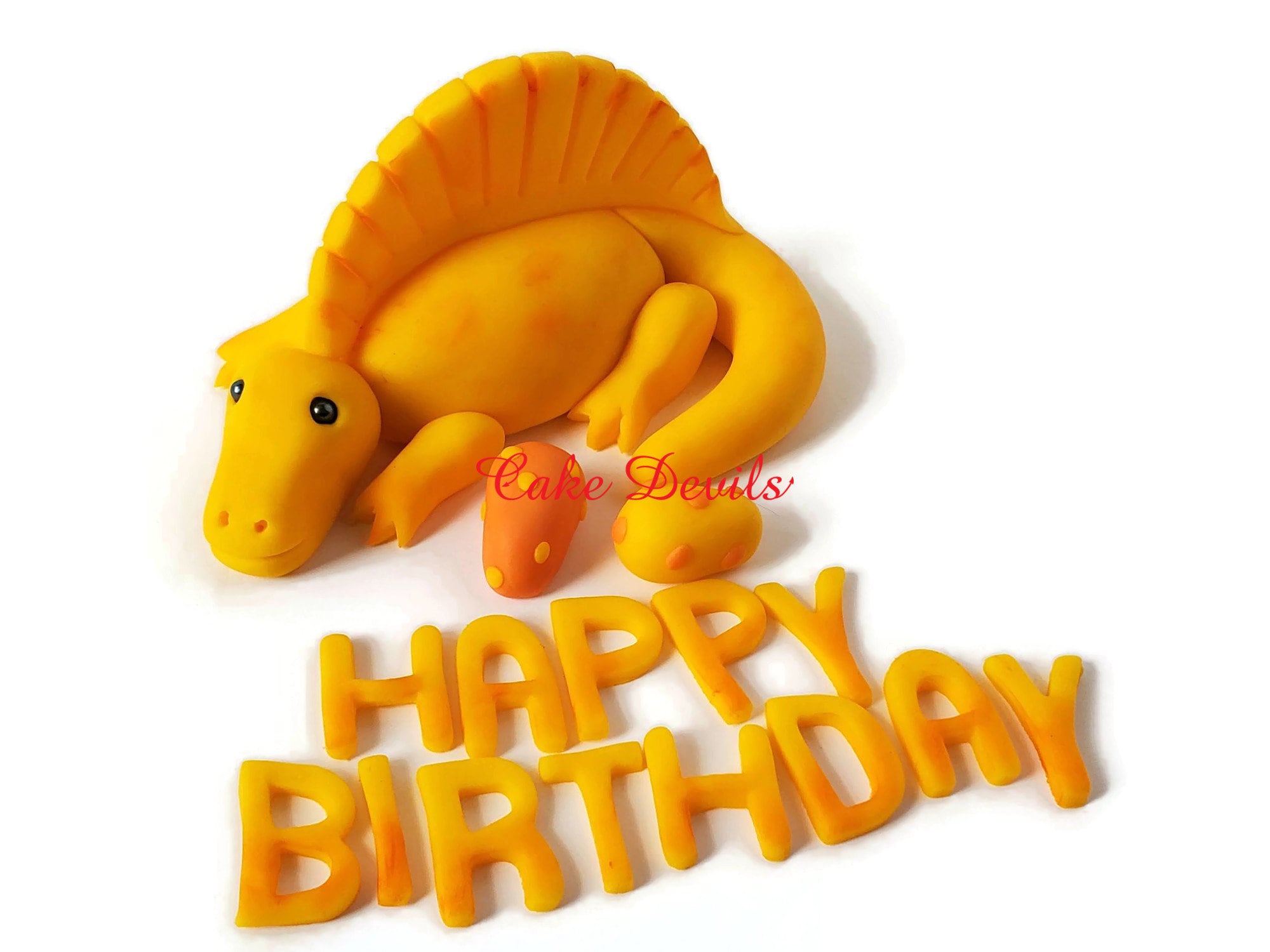 Fondant Spinosaurus Dinosaur Cake Topper, Handmade Dinosaur Cake ...