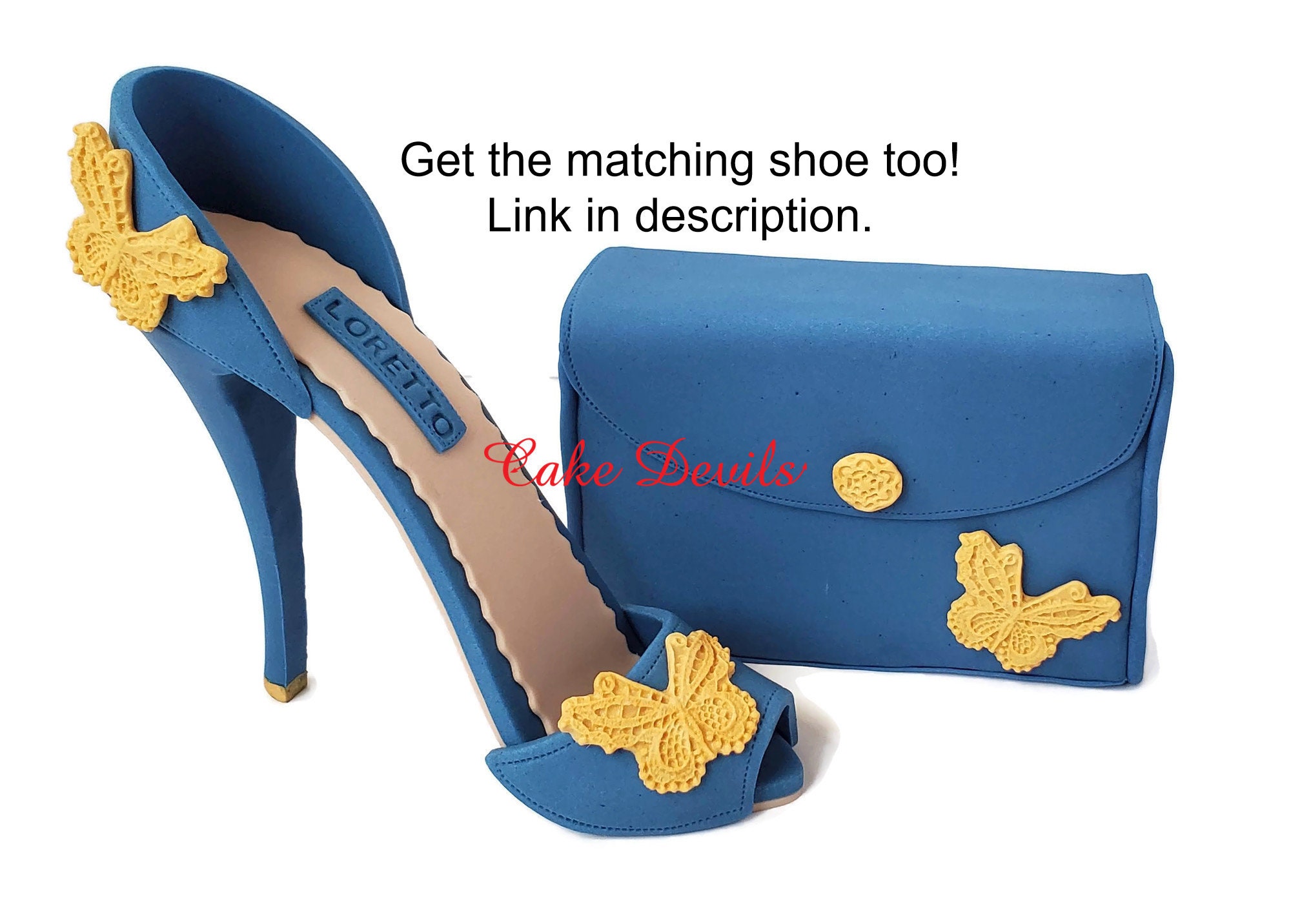 Fondant Purse Cake Topper With Lace Embroidered Butterfly - Etsy