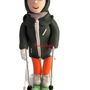 Skier Fondant Cake Topper Kit, Sking Cake Decorations, Ski Snow ...