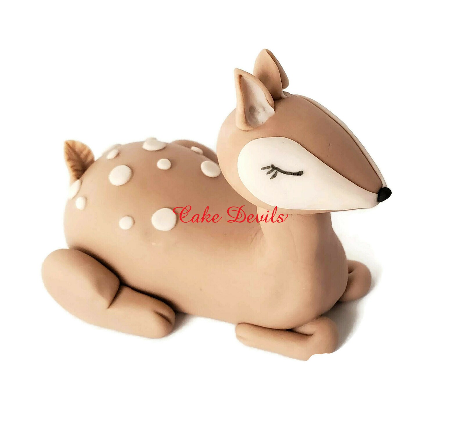 Deer Cake Topper, Fondant Deer With Optional Flowers and Birch Trees ...