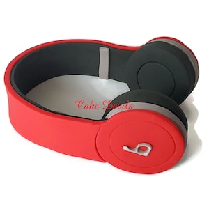 Fondant Headphones Cake Topper, Music Cake Decorations, DJ, Disc Jockey ...