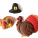 Fondant Thanksgiving Cake Toppers, Handmade Fondant, Turkey, Cornucopia ...