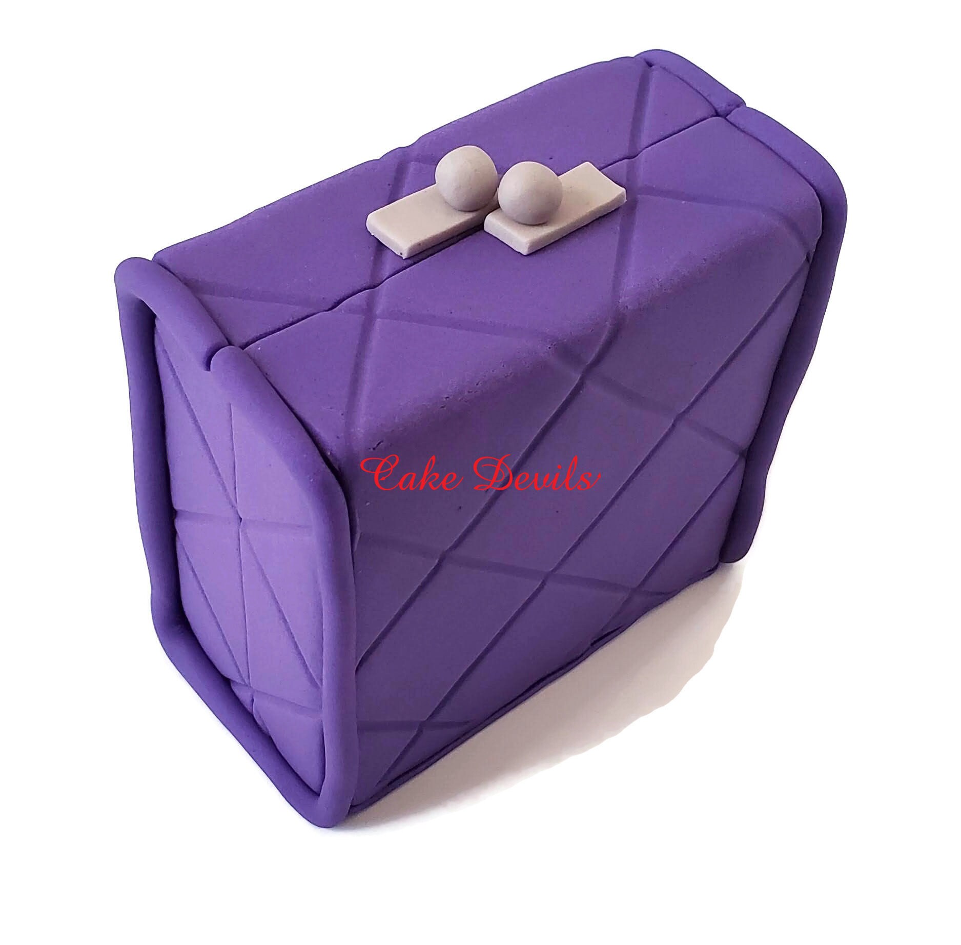 Fondant Purse Cake Topper With Lace Embroidery Handmade - Etsy