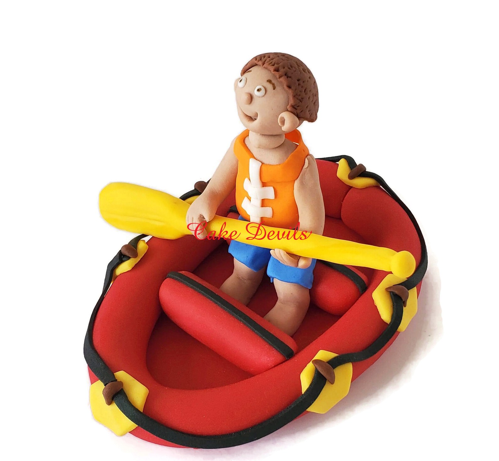 Fondant White Water Rafting Cake Topper Set With Optional | Etsy