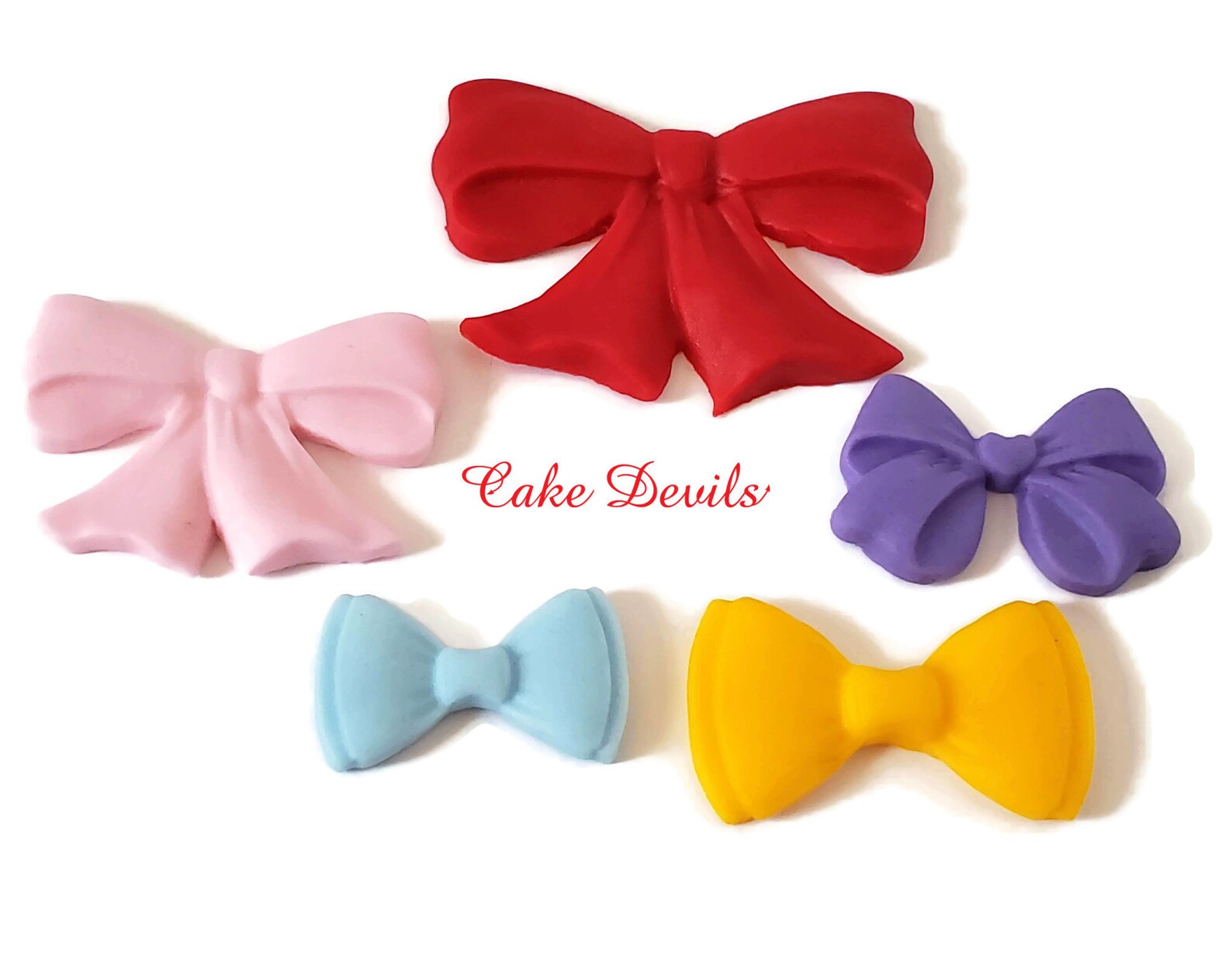 1 Dozen Fondant Bows Handmade Edible Small Fondant Bow Cake - Etsy