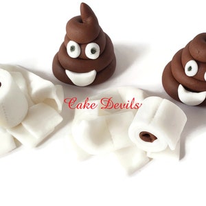 Holy Crap, Old As, Fondant Toilet Paper and Poop Cupcake Toppers ...