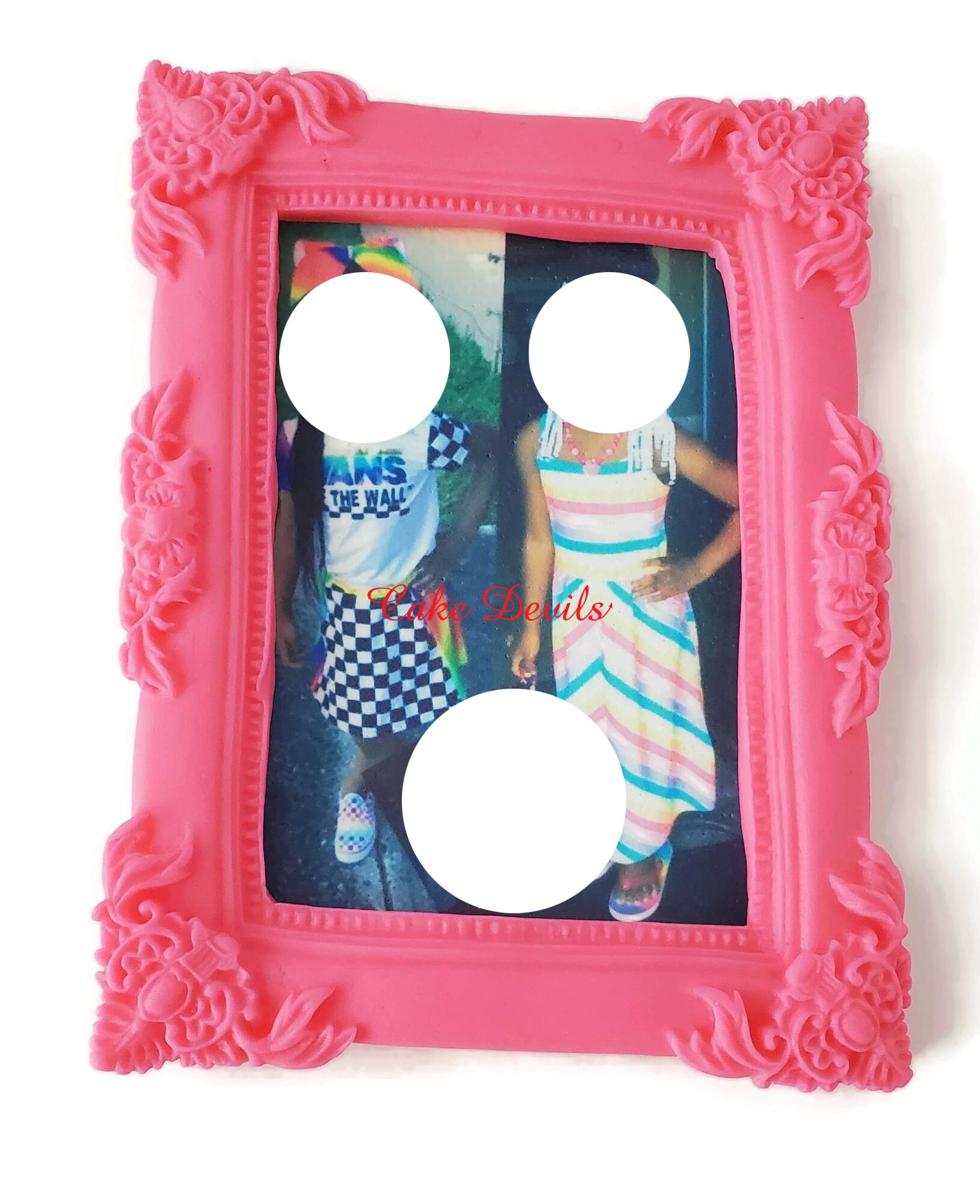 One Fondant Picture Frame Cake Topper With Optional Edible Image Photo ...