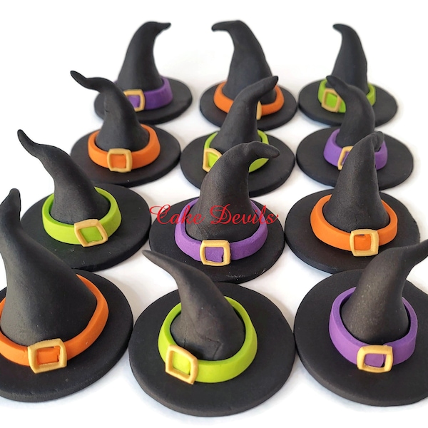 Witches Hat Cupcake Toppers - Etsy