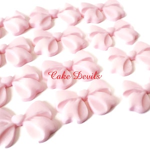 1 Dozen Fondant Bows, Handmade Edible Small Fondant Bow Cake Toppers ...