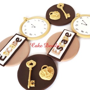 Escape Room Cupcake Toppers, Fondant Cake Decorations, Escape Party ...