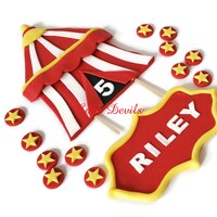 Circus Tent Cake Topper - Etsy