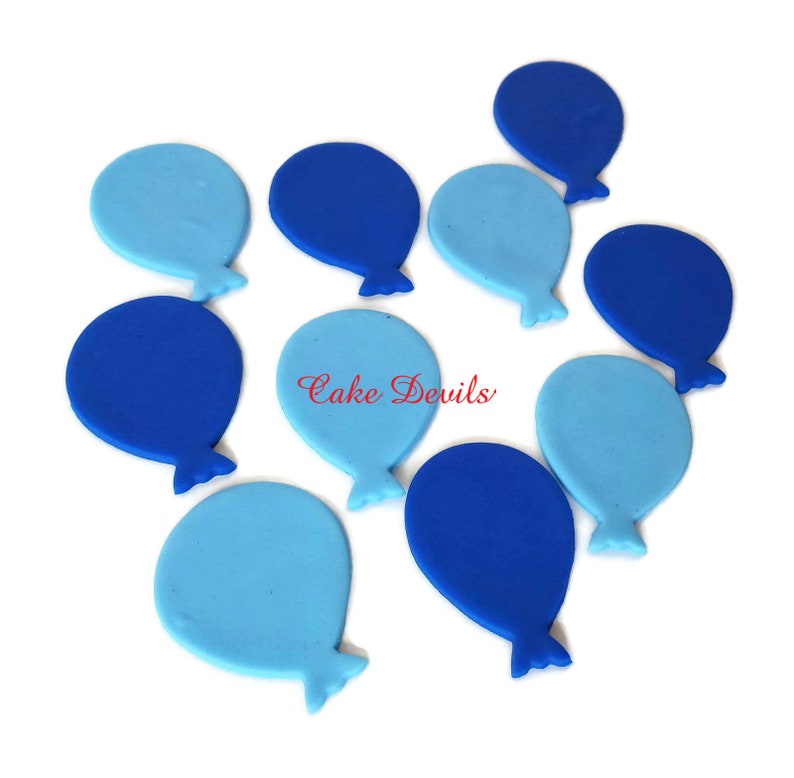 Fondant Balloon Cupcake Toppers Handmade Edible Sugar Balloon - Etsy